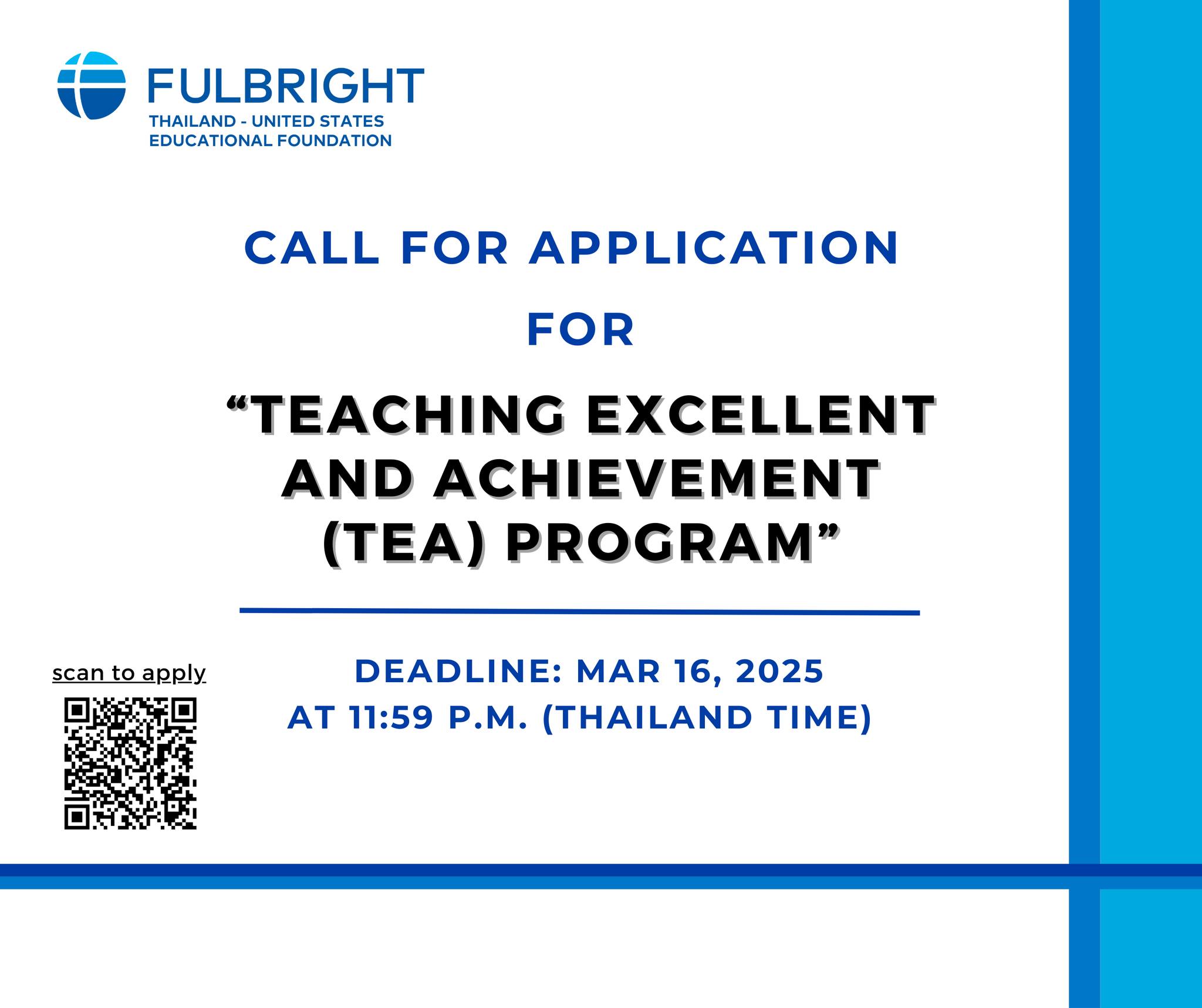 ฟุลไบรท์ เปิดรับสมัคร "ทุนฝึกอบรมพัฒนาวิชาชีพครูระดับมัธยมศึกษา ประจำปี ...